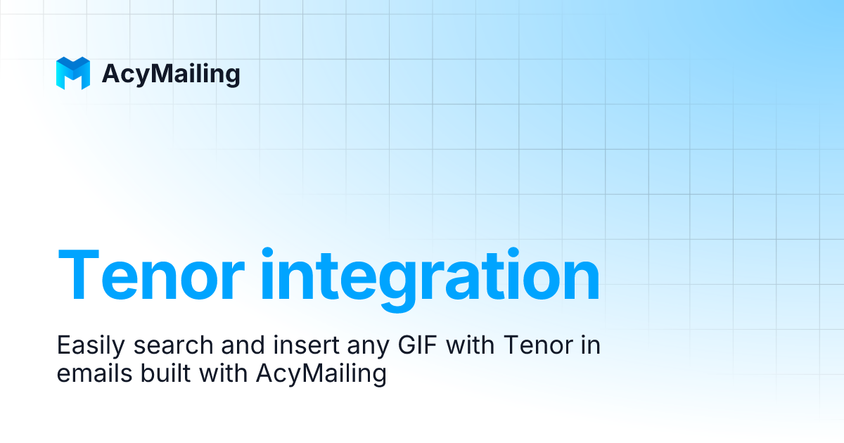 Tenor integration | AcyMailing
